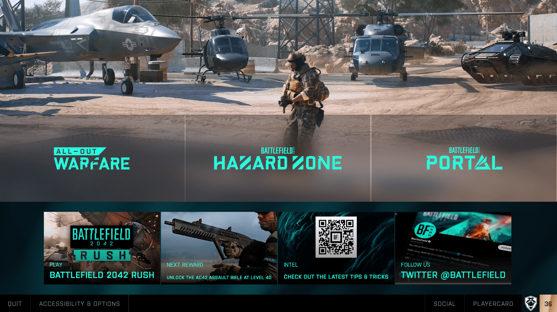 Battlefield 2042 Main Menu - Thumb Culture